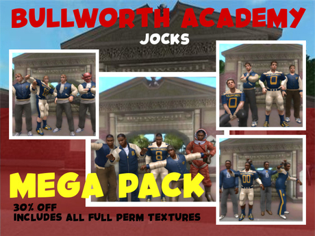 Second Life Marketplace - Bullworth Academy Jocks MEGA PACK
